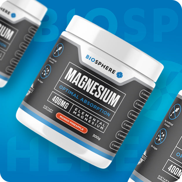 Magnesium Supplement - 400mg per serving | Biosphere Nutrition NZ